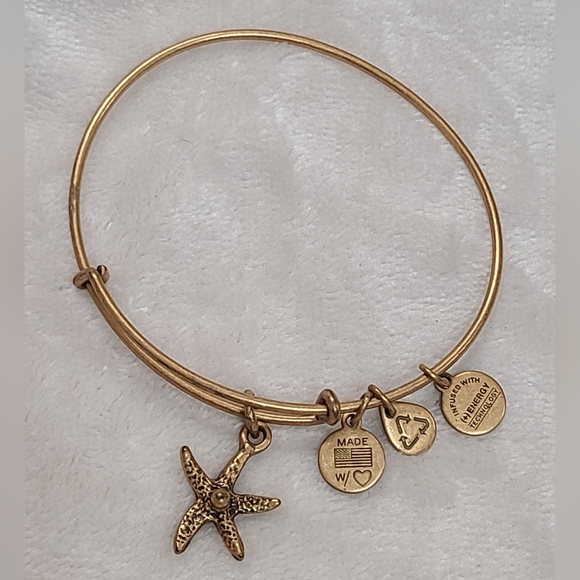 Alex and Ani | Jewelry | Alex Ani Gold Tone Starfish Bangle | Poshmark